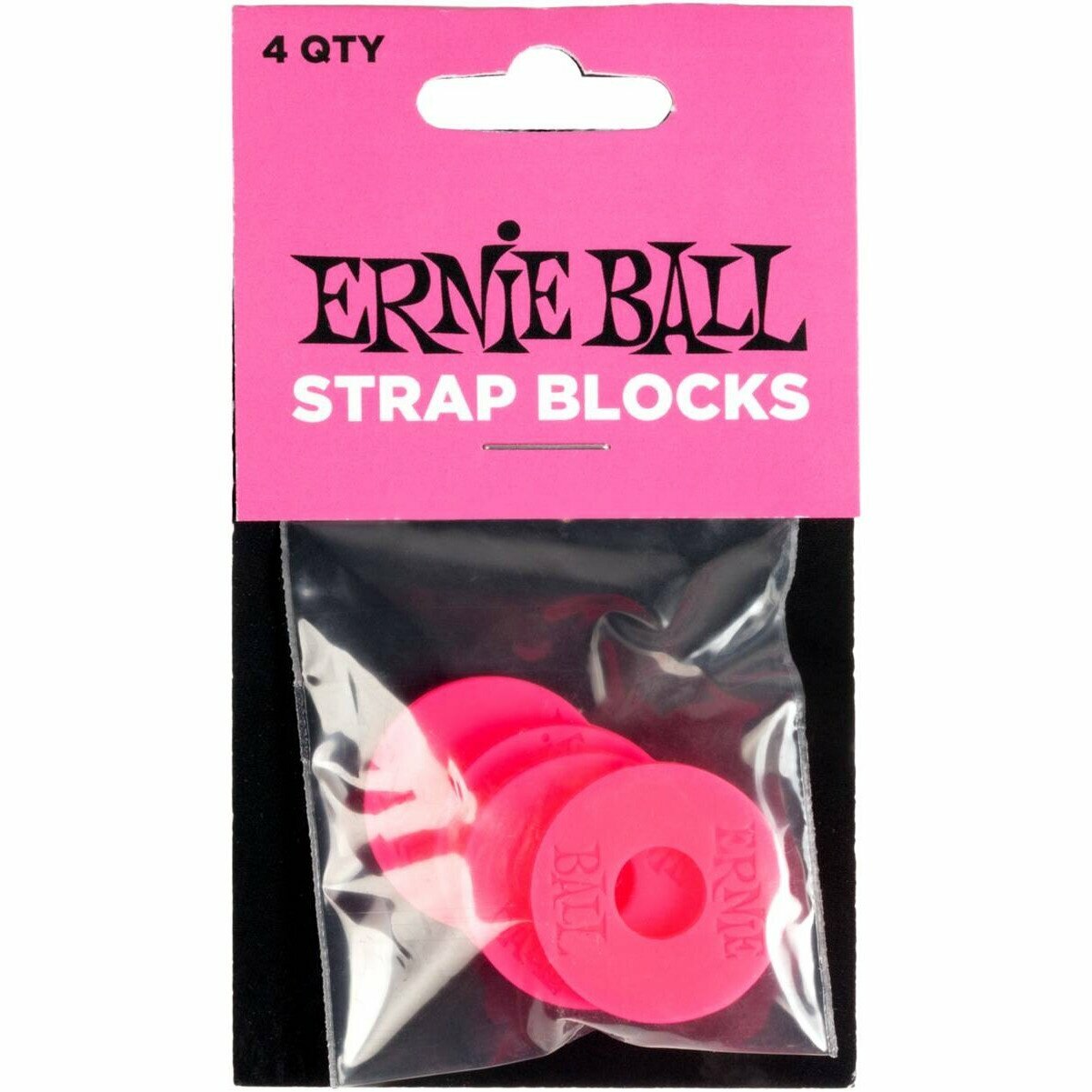 Резиновые стреплоки для гитары ERNIE BALL 5623, розовые, 4 шт