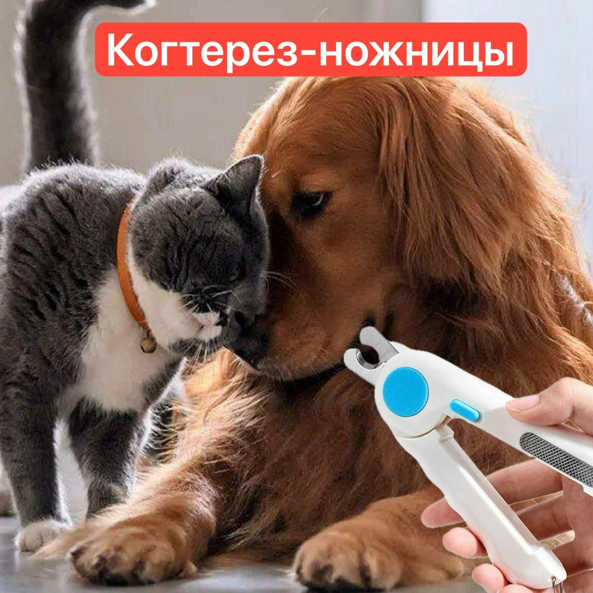 Когтерез-ножницы для кошек и собак с пилочкой