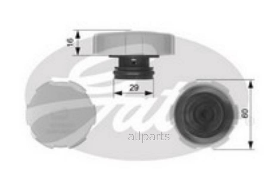 GATES RC231 Крышка расширит. бачка OPEL ASTRA H/CORSA D/VECTRA C