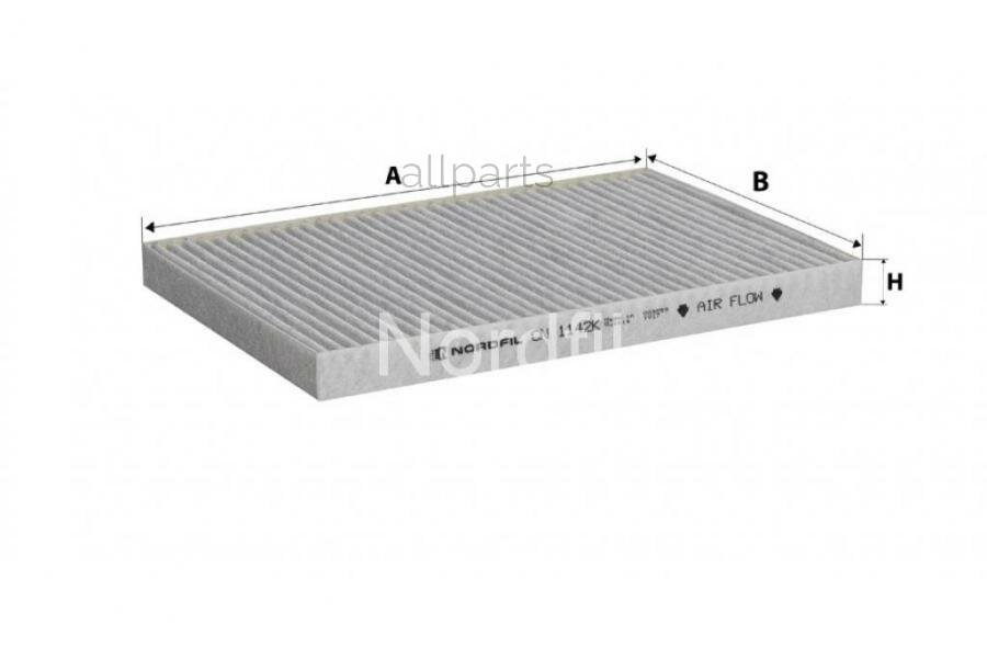 NORDFIL CN1142K Фильтр салона угольный Renault Koleos