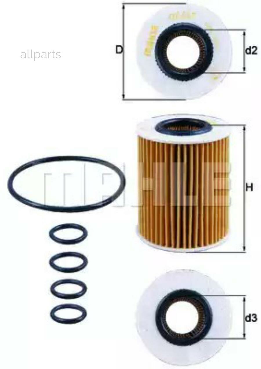 MAHLE OX437D Mahle Фильтр масляный OX 437D