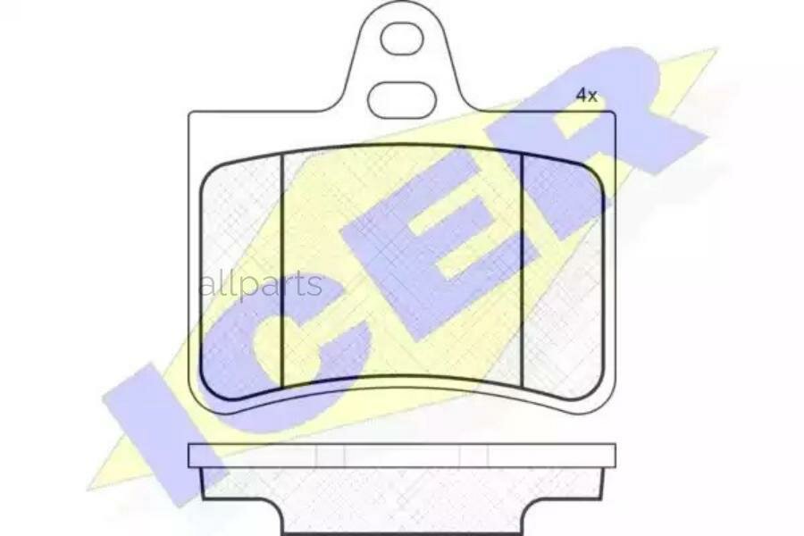 ICER 181407 181407 колодки дисковые задние !\ Citroen C5 all 00>