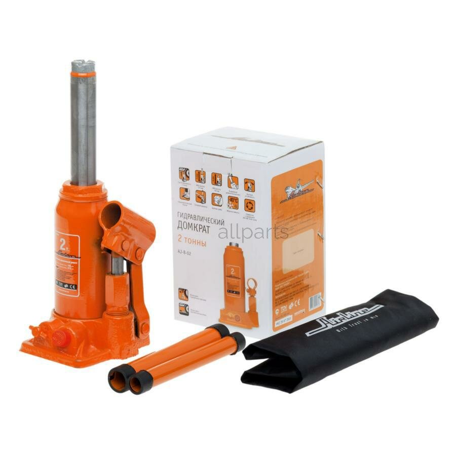 AIRLINE AJB02 домкрат бутылочный 2Т 165-315ММ, сумка (AJ-B-02)