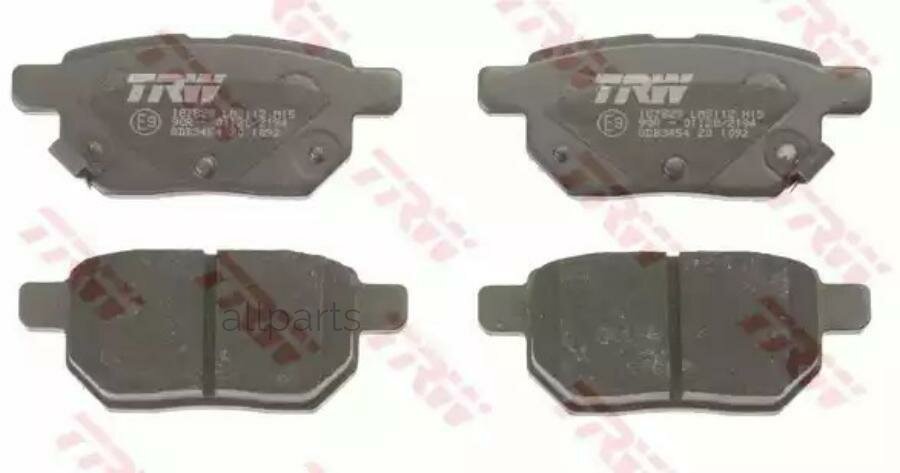 TRW GDB3454 Колодки зад. TOYOTA COROLLA, AURIS, YARIS 07=>