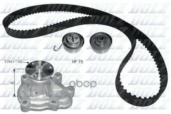 Комплект ГРМ с водяным насосом O142 OPEL Astra 1.7 CDTI Dolz арт. KD142