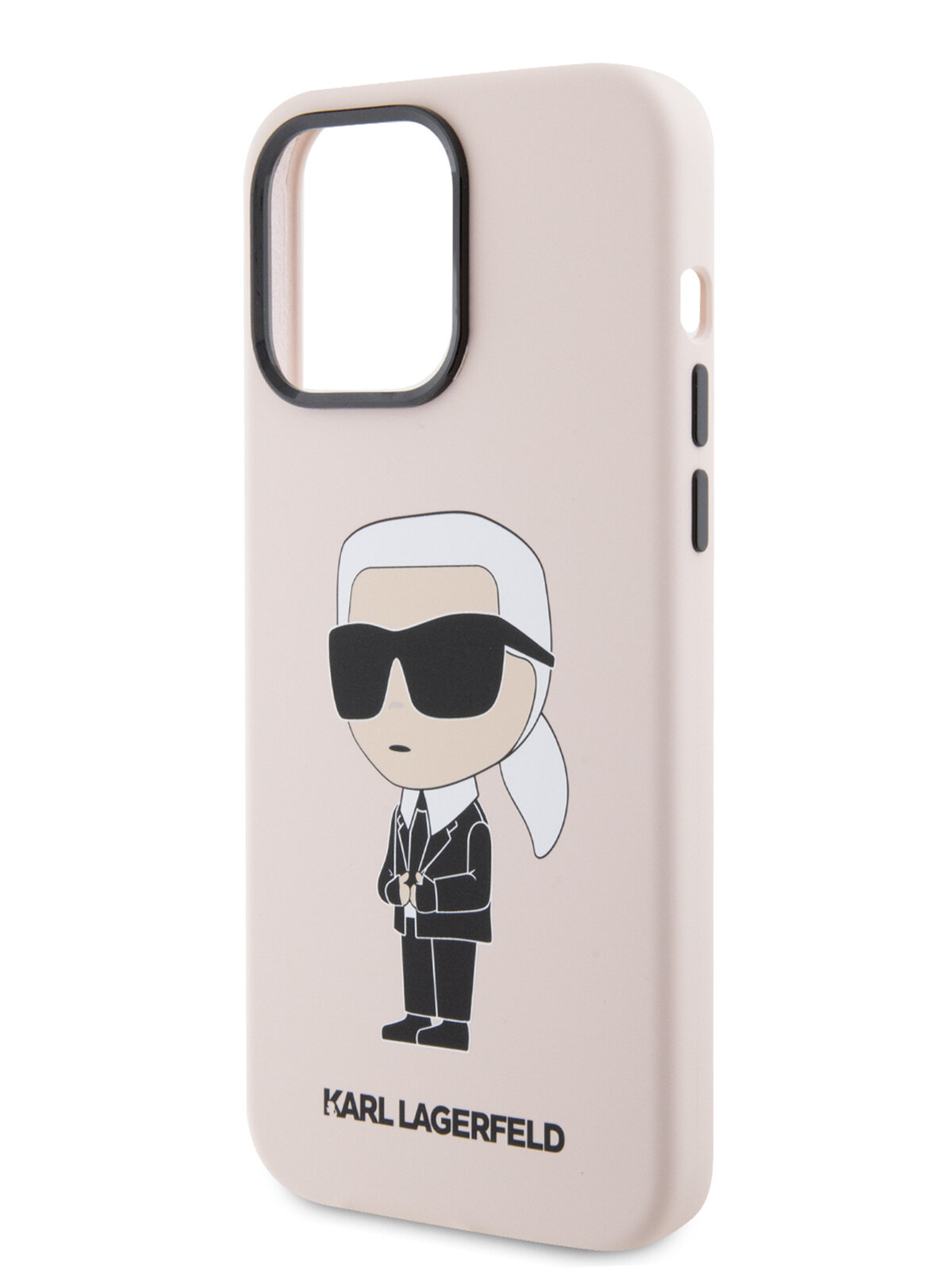 Lagerfeld для iPhone 15 Pro Max чехол Liquid silicone NFT Karl Ikonik Hard Pink