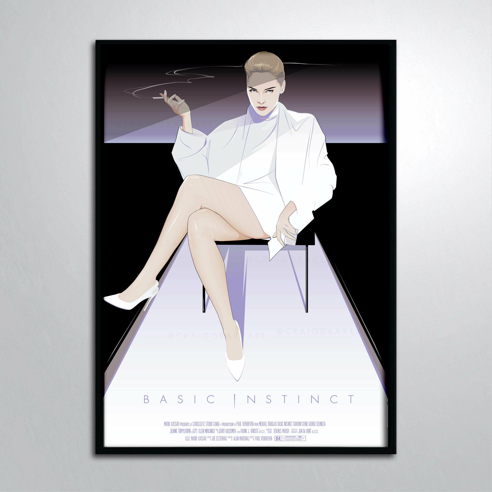 Постер без рамы/Основной инстинкт Майкл Дуглас Шэрон Стоун Арт Basic Instinct