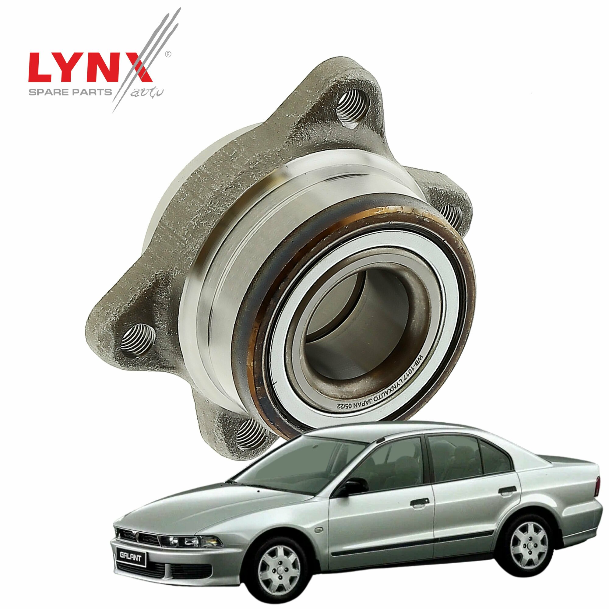 Подшипник ступицы Mitsubishi Aspire (8) / Митсубиси Эспайр 1996 1997 1998 1999 2000 2001 2002 2003 2004 2005 / задний, 1 шт LYNXauto
