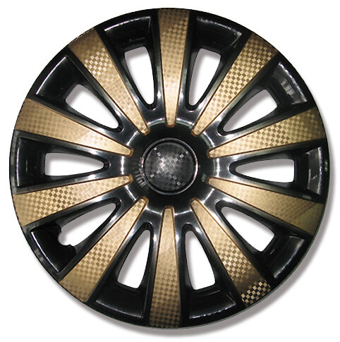 Колпаки R14 Карат Super Black GOLD STAR 4шт карбон