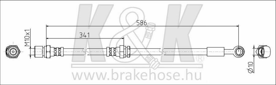 K&K FT1922 Шланг тормозной передн CHEVROLET EPICA 2006 >>