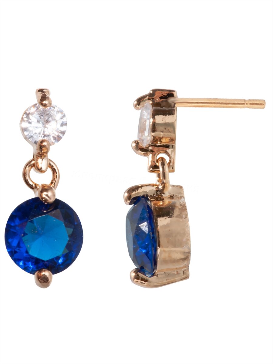 Серьги двусторонние, шпинель