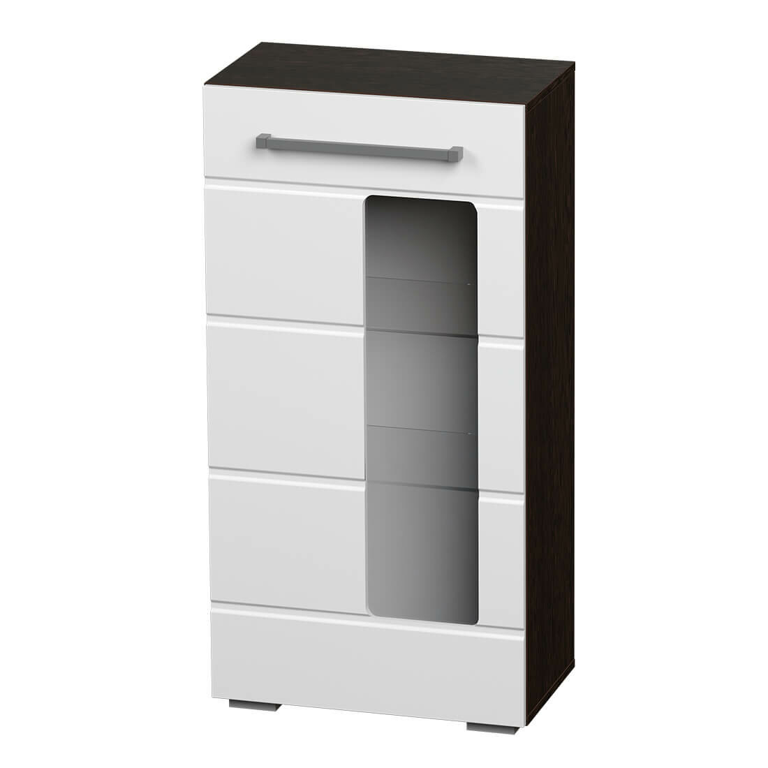 Шкаф распашной Милан ШК-17 60,2х105,4х35,0 см, венге/белый глянец МF07