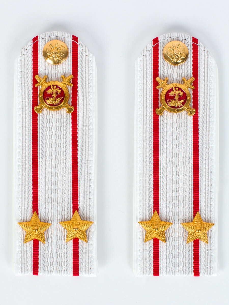 Погоны МВД на рубашку белые картон звание Подполковник