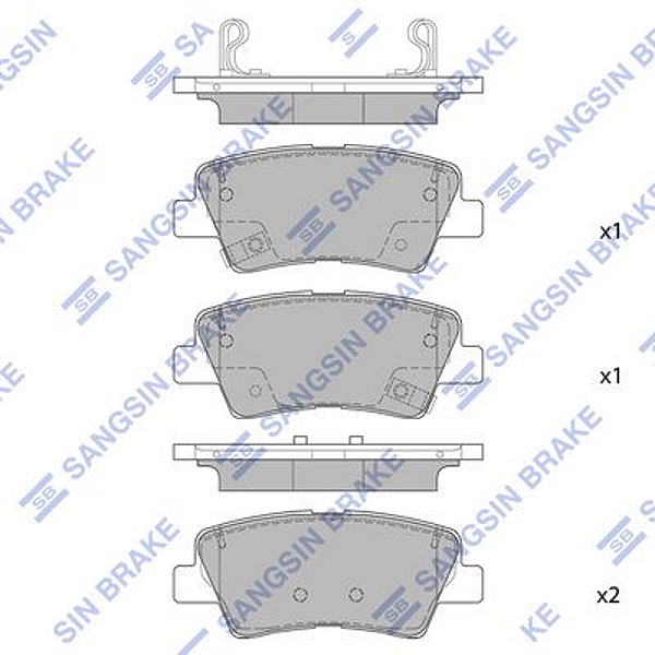 HI-Q SP1845 sp1845 колодки дисковые з.\ hiundai tucson, Sportage (Спортедж) 15