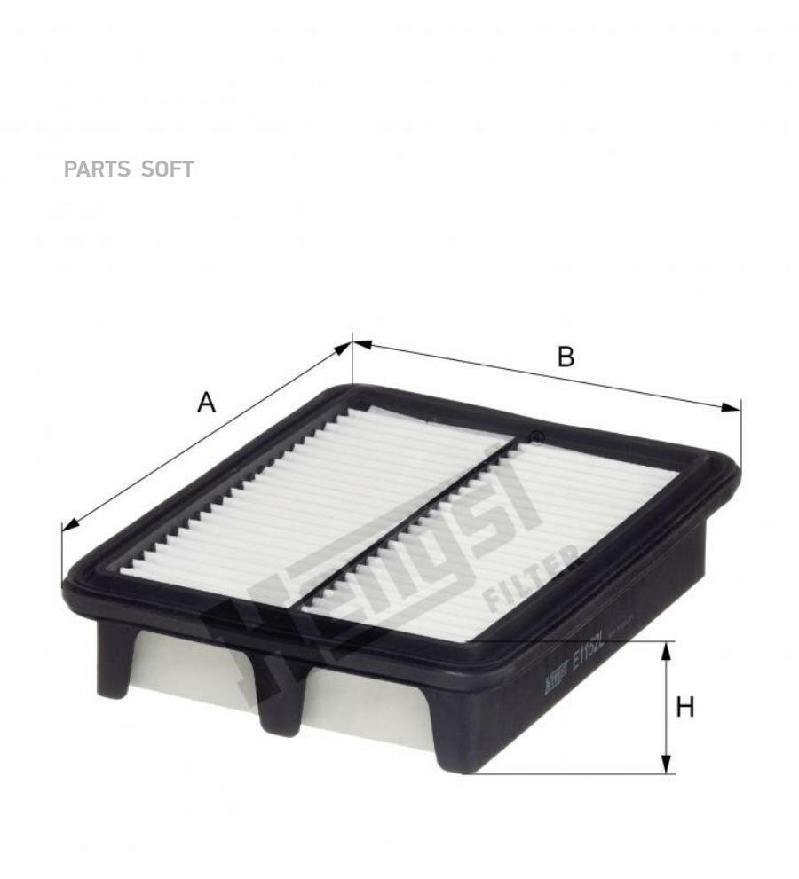 HENGST FILTER E1152L Фильтр воздушныйMAZDA 3 (BM) 13- (V=1.4/1.6)