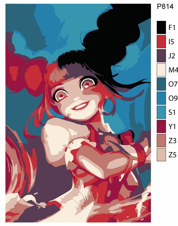 Детская картина по номерам P814 "Игра Mobile Legends. Лилия" 20x30