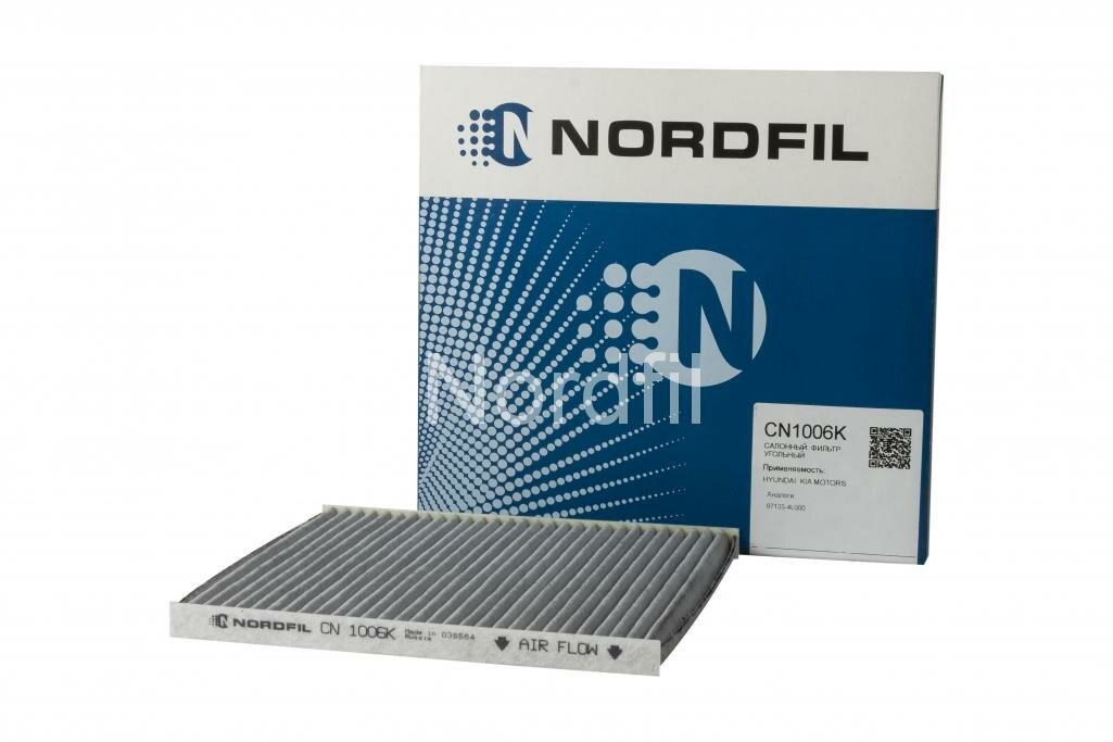 Фильтр салонный угольный NORDFIL CN1006K Hyundai Solaris 2012-2017 / Kia Rio 2011-2017
