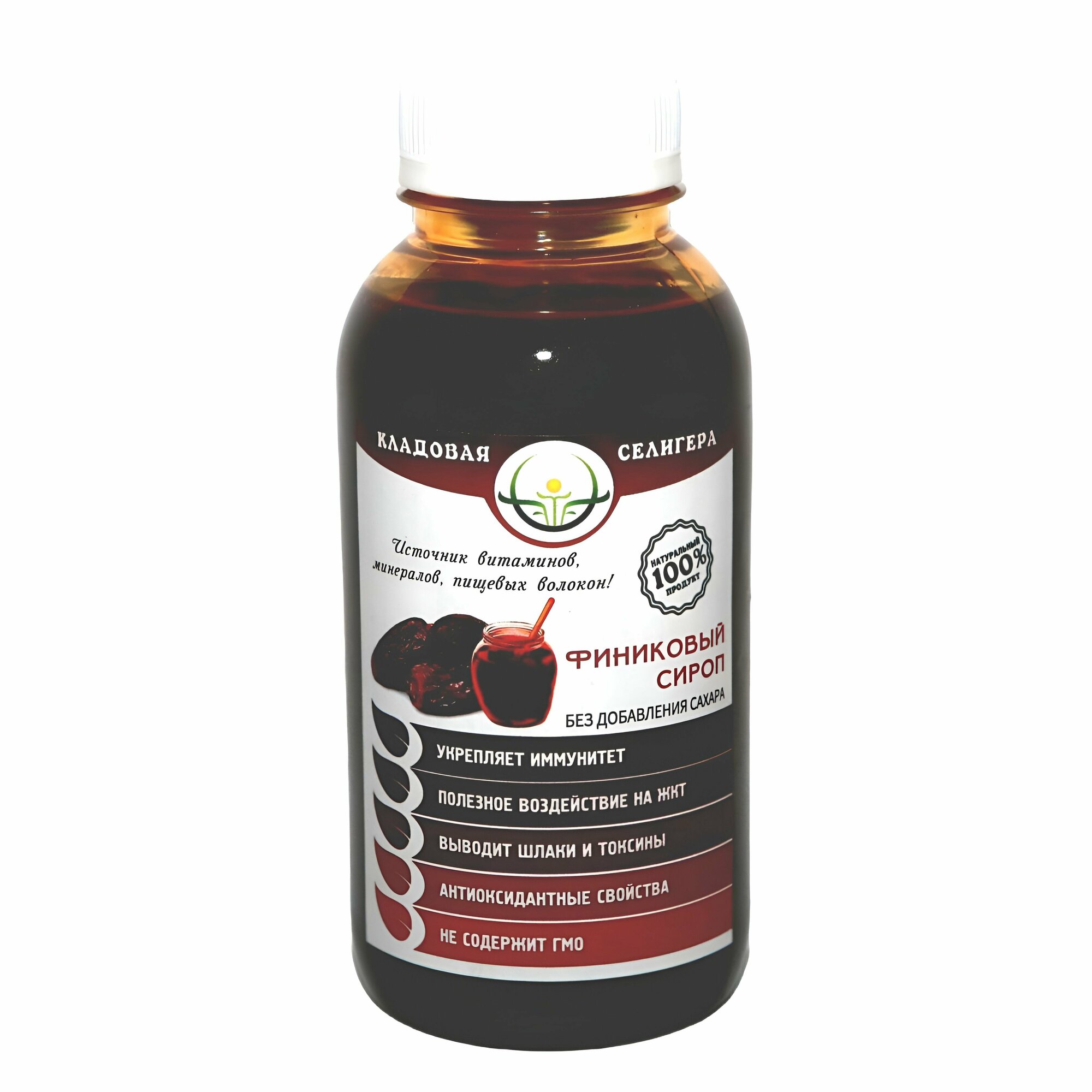 Финиковый сироп натуральный PREMIUM, без сахара, для кофе и коктейлей, 400г