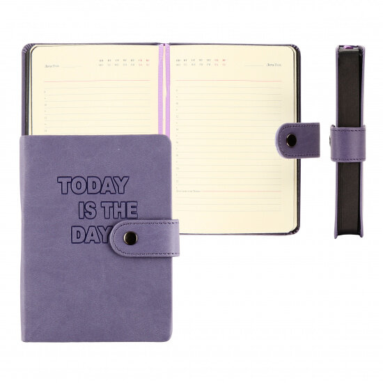 Ежедневник недатированный, А6, твердый картон 7Бц, кожзам, 168 листов, цвет сиреневый Pastel FIORENZO