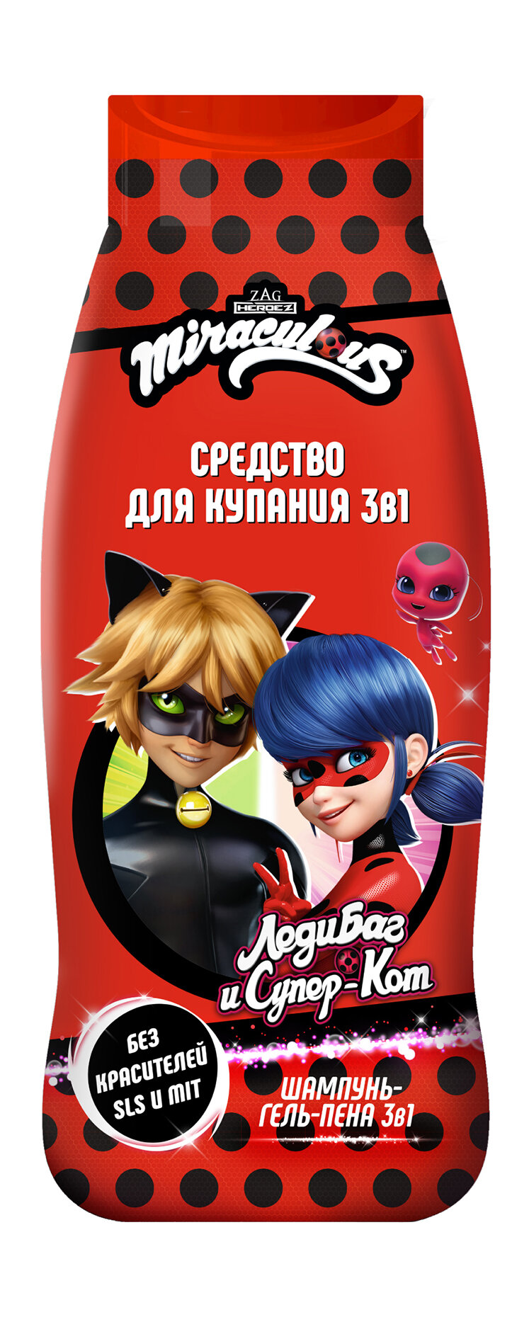 MIRACULOUS Средство для купания детское 3в1 "Леди Баг и Супер Кот", 400 мл
