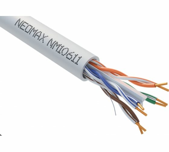 Кабель NEOMAX [NM10611] U/UTP cat.6 4 пары (305 м) 0.57 мм (23 AWG) Медь