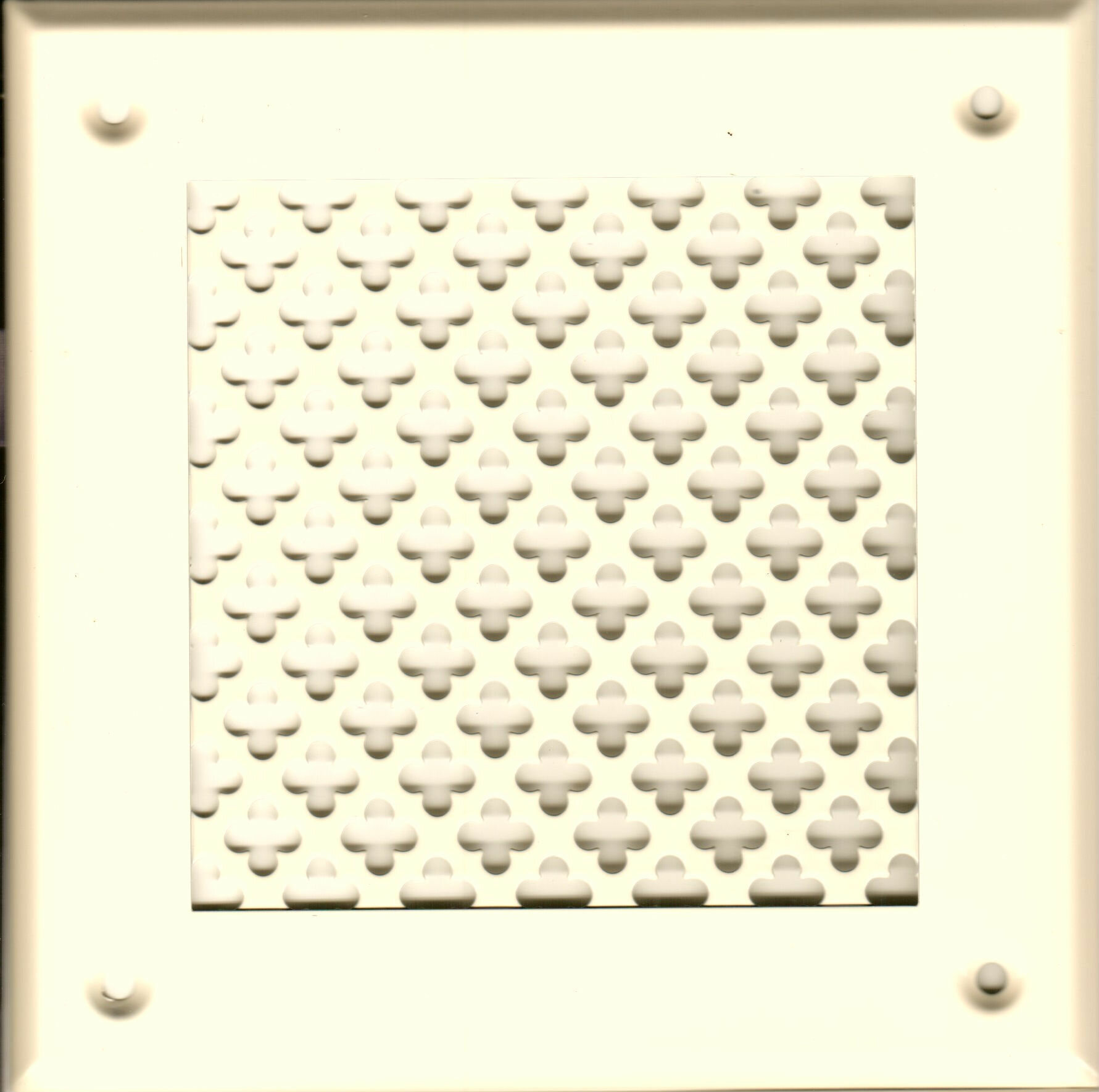 Решётка 150*150 слоновая кость, большой цветок