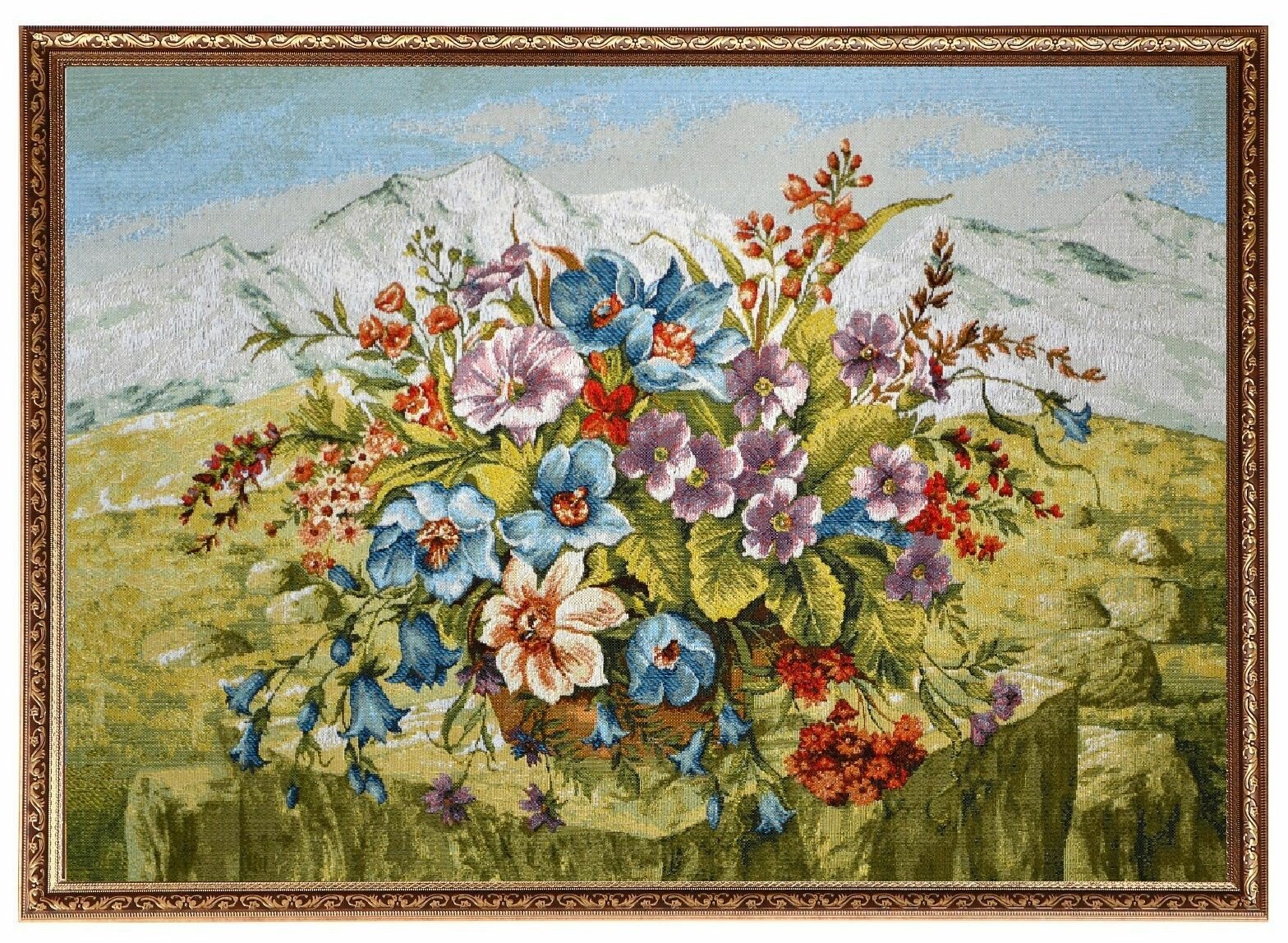 Гобеленовая картина "Букет горный"55х35