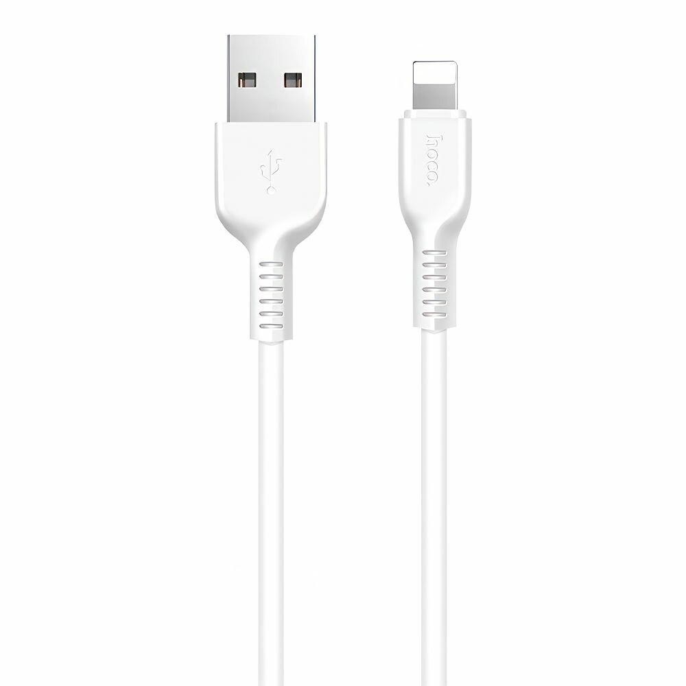 USB кабель HOCO X20 Flash Lightning 8-pin, 2.4А, 1м, PVC (белый)