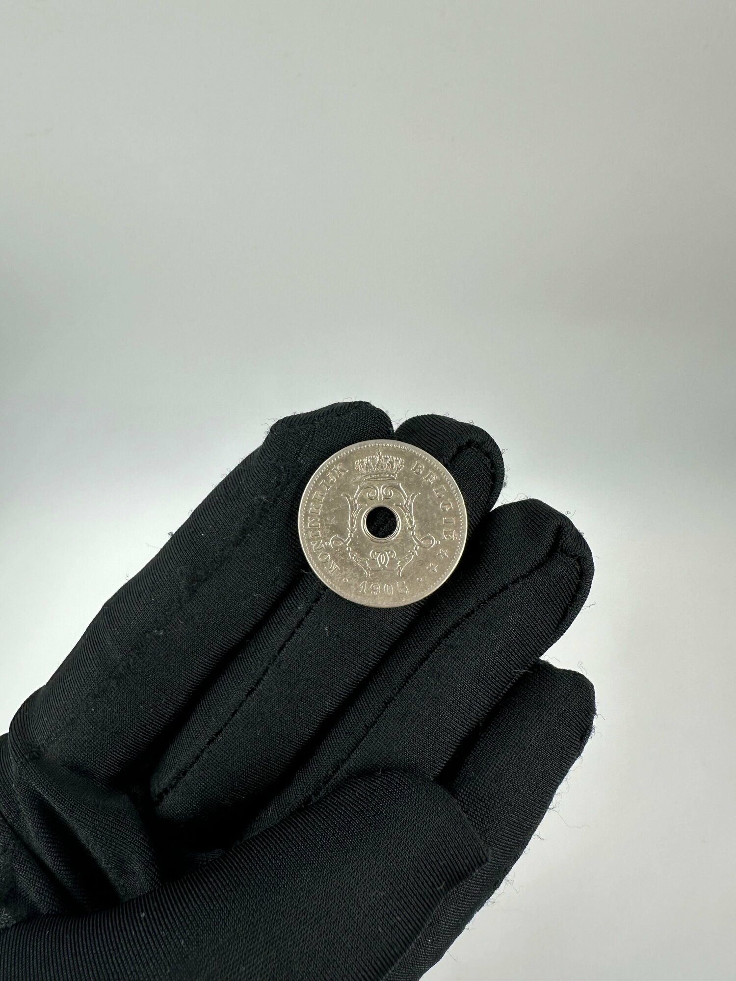 Монета Бельгия 10 сантимов 1906 год