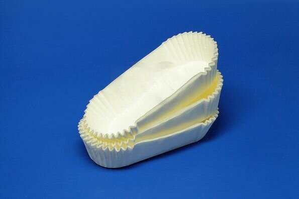 Форма для выпечки бумажная овал 105х40х25мм уп/1000шт белые