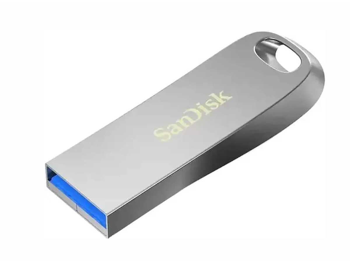 Флешка (flash-накопитель) SanDisk Ultra Luxe, 256 ГБ, USB 3.2, серебристый металл, SDCZ74-256G-G46