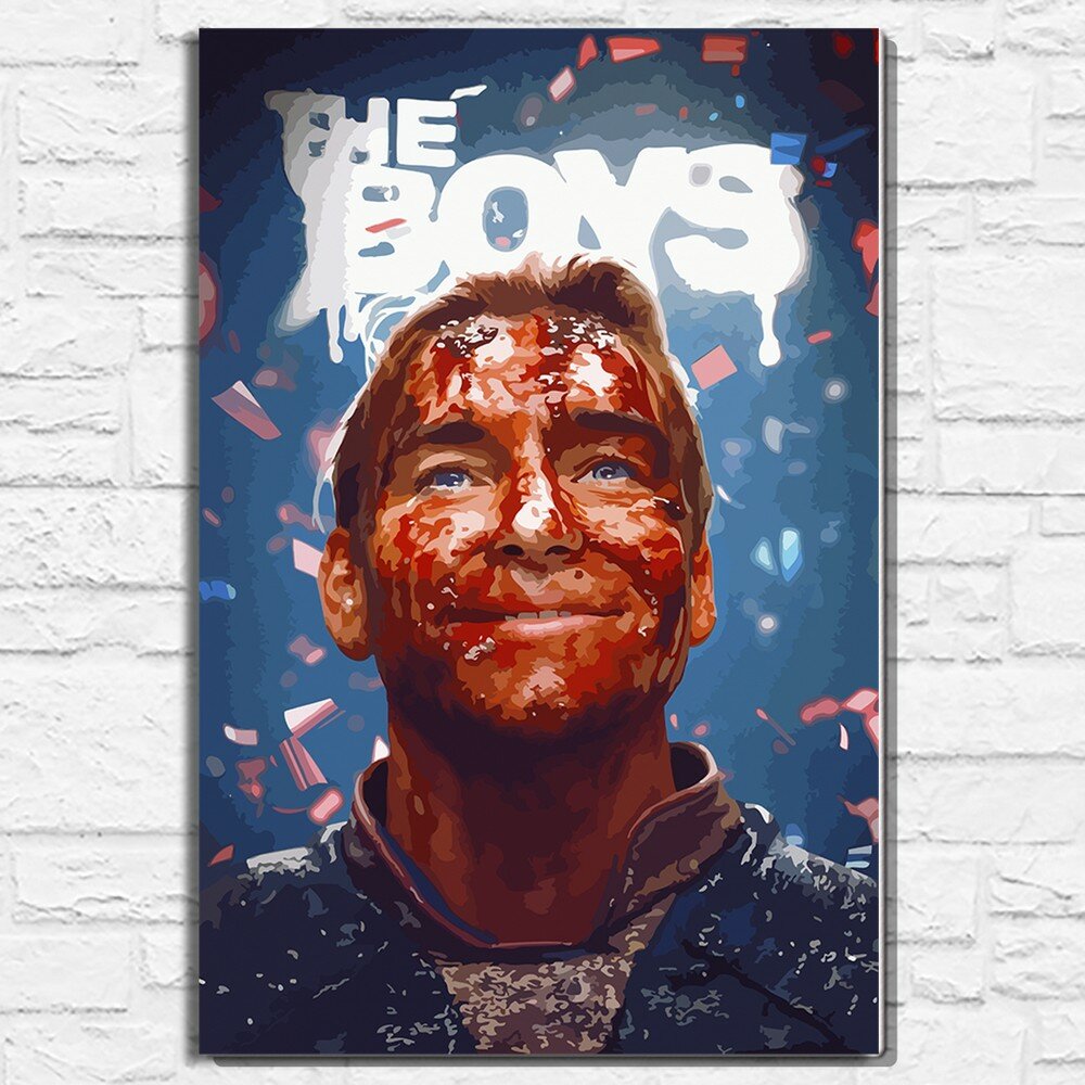 Картина по номерам на холсте сериал The Boys (Пацаны, Хоумлэндер, Патриот) - 13654 В 60x40