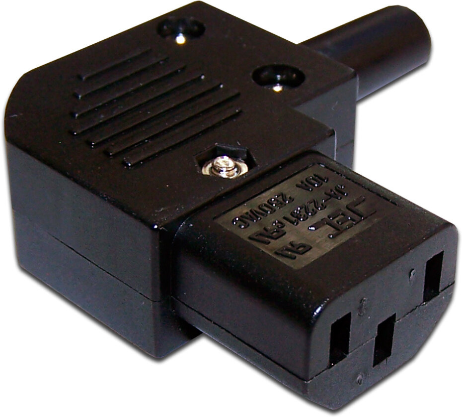 Вилка Lanmaster LAN-IEC-320-C13/90 (упак:1шт) 1м черный