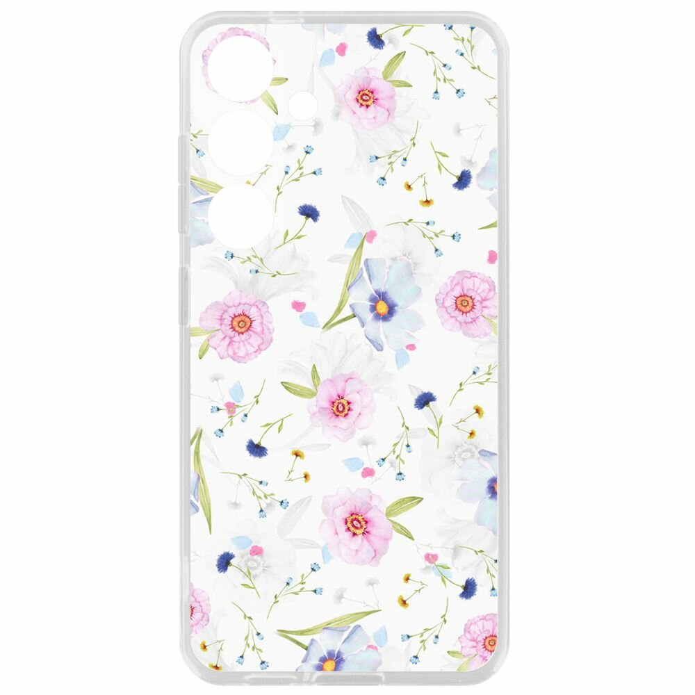 Чехол-накладка Krutoff Clear Case Цветочный паттерн 3 для Samsung Galaxy S24+