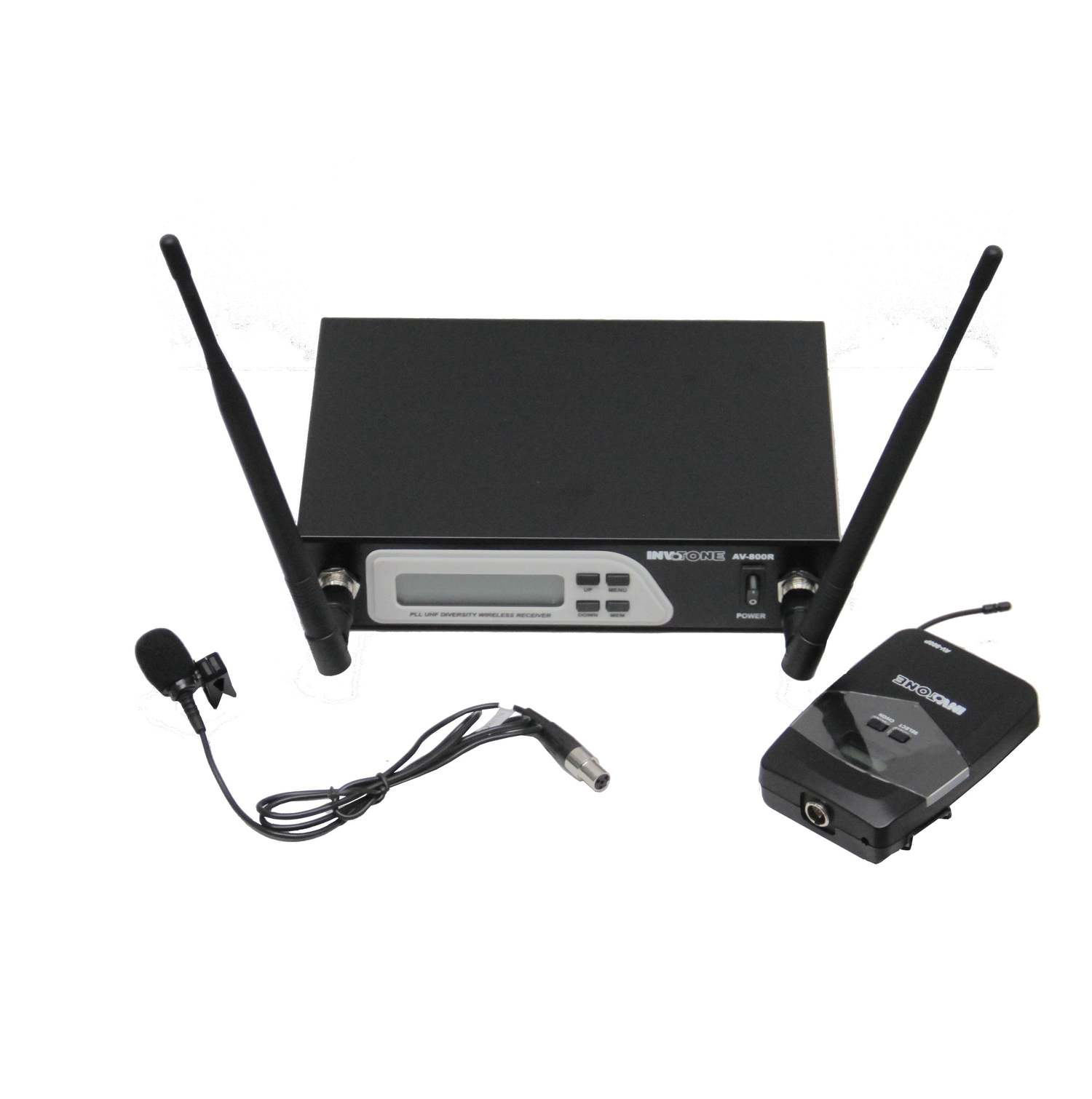 INVOTONE AV-800LV - двухантенная радиосистема с петличкой UHF 710-726 МГц.