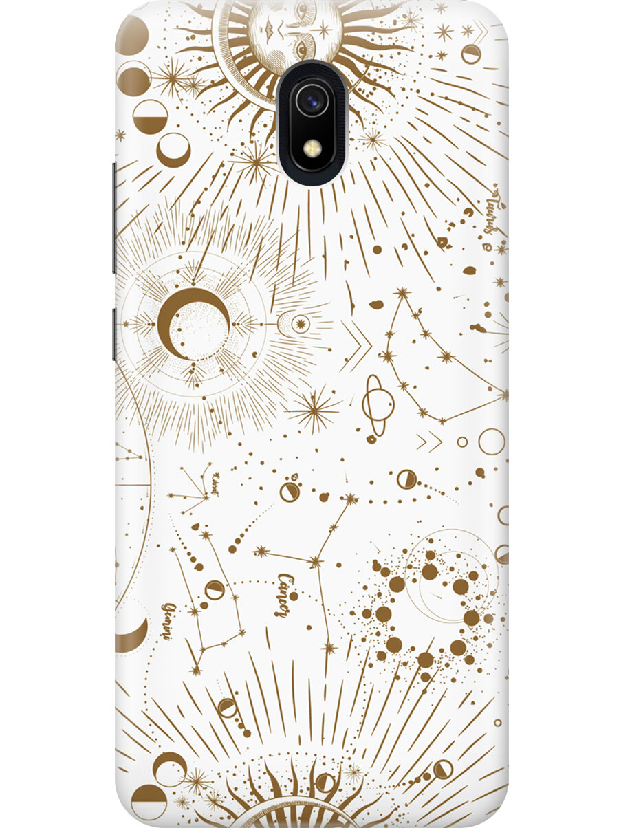 Силиконовый чехол на Xiaomi Redmi 8A, Сяоми Редми 8А с принтом "Карта звездного неба"
