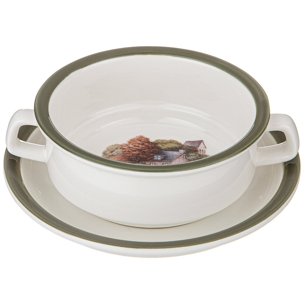 Бульонница с блюдцем lefard family house 250 мл 15*6 см KSG-263-1306