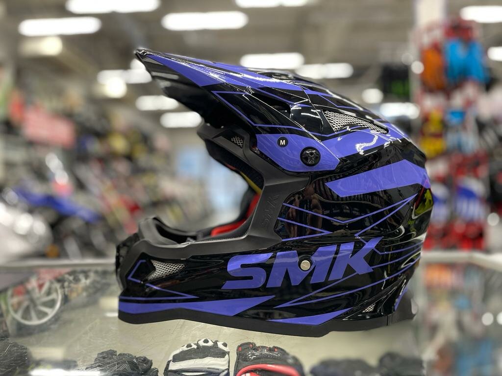 Мотошлем (мотокроссовый/ эндуро) SMK ALLTERRA SLOPE чёрный/синий