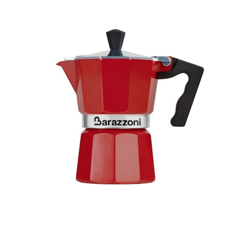 Barazzoni Гейзерная кофеварка на 3 чашки Alluminium Red 16 см (83000550330)