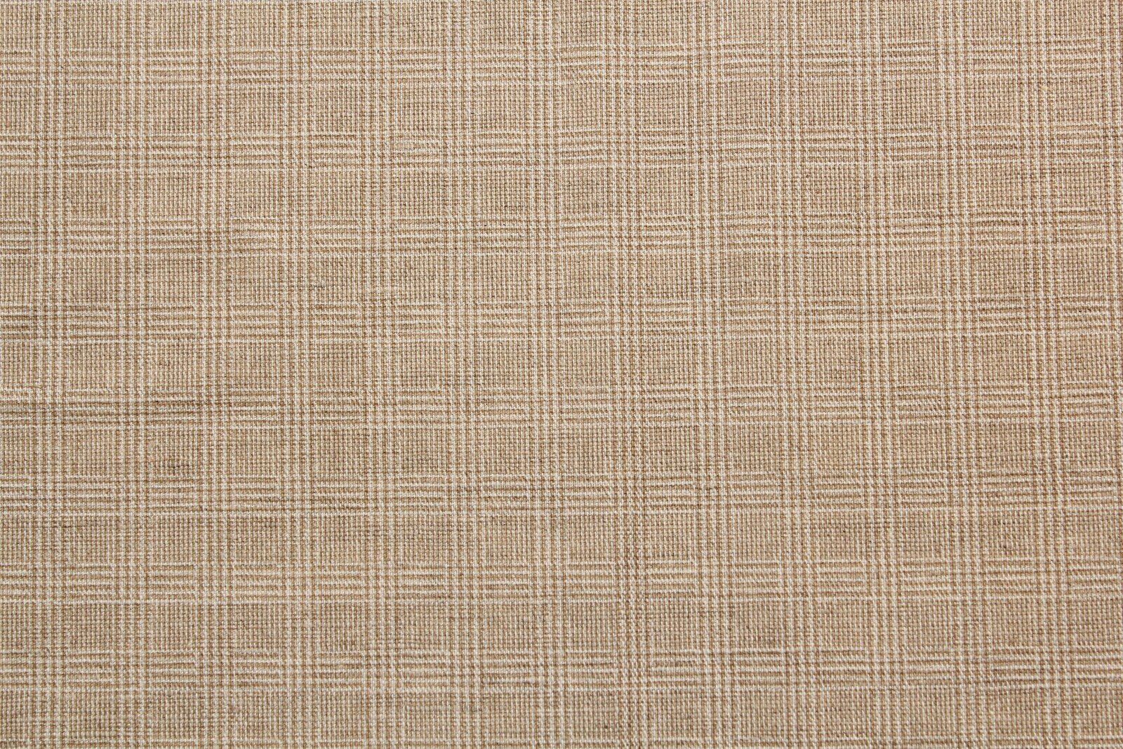 Ткань Лён с хлопком Taccini двухсторонний бежево-песочный меланж с рисунком клетки, 300 г/пм, ш140см, 0,5 м