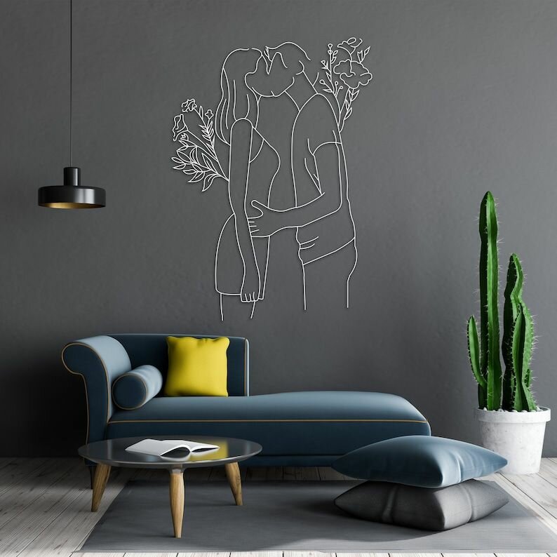 Декоративное панно деревянное, Цветущая любовь (белый цвет)