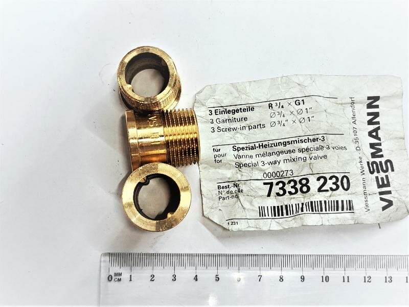 7338230 Комплект подключения Viessmann смесителя 3\4 3-х ходового под резьбу