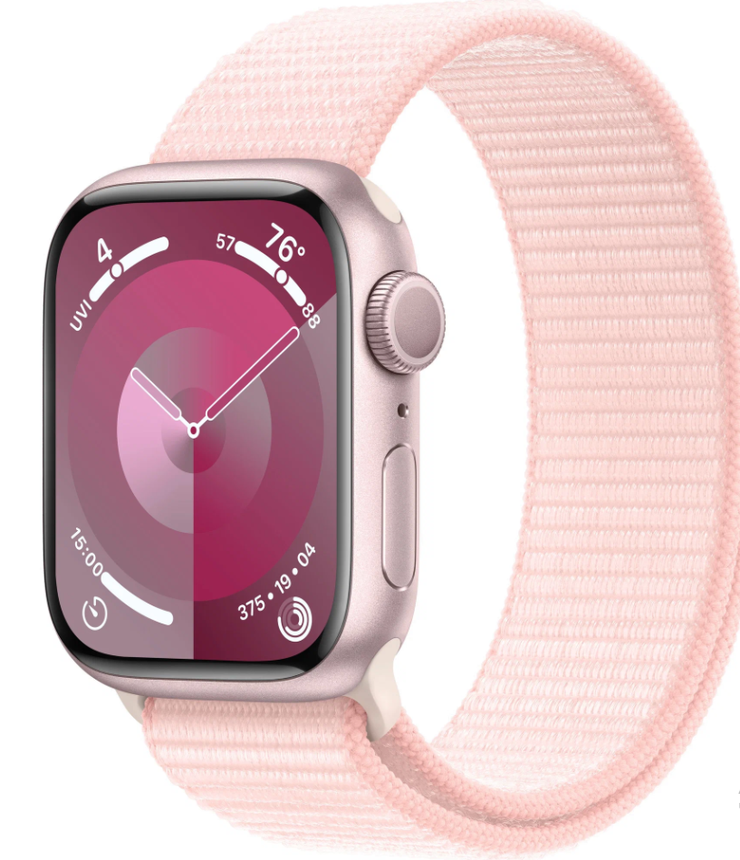 Умные часы Apple Watch Series 9 41 мм Aluminium Case GPS, Pink/Light Pink Sport Loop