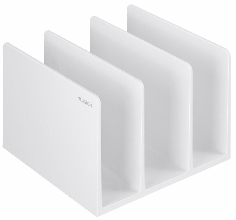 Комплект 2 шт, Подставка-ограничитель для книг Deli ENS006WHITE 162х162х122мм