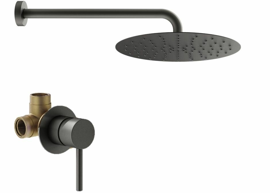 Комплект смесителей для душа Plumberia Selection KITXO01GR, Графит матовый