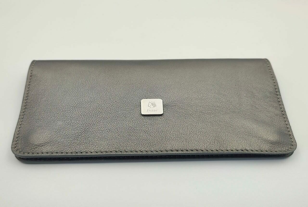 Чехол экранирующий для смартфона Hesse из натуральной кожи, цвет серебристый