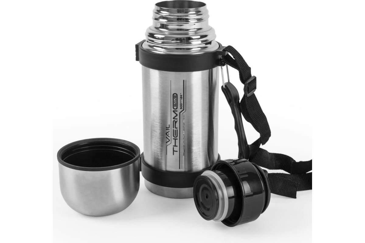 Vail VL-7021 Универсальный термос 0,5 л с двойной стенкой и герметичной крышкой