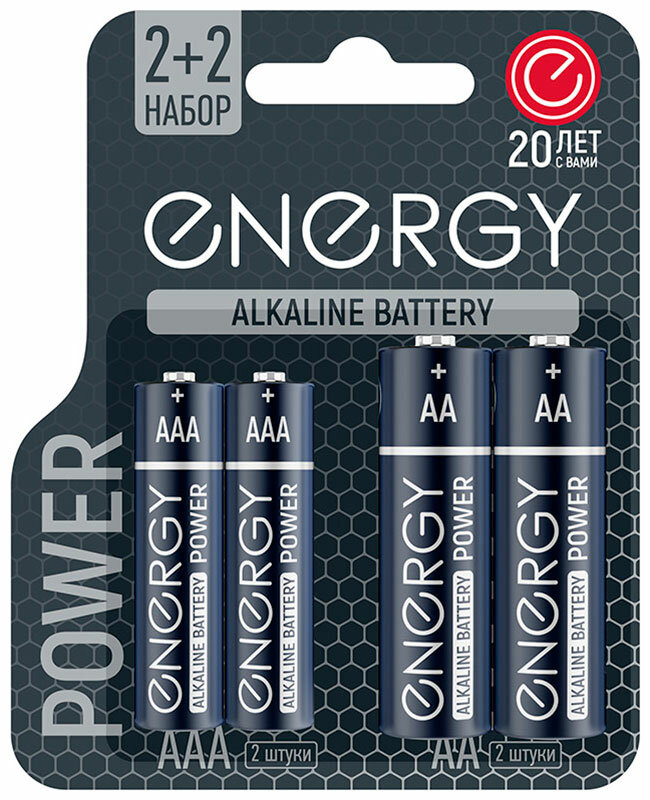 Батарейка алкалиновая Energy Power LR6+LR03/4B (АА+ААА) 107045