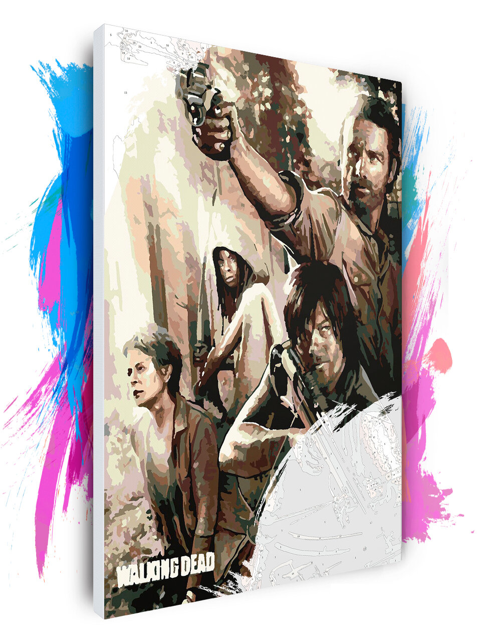 Картина по номерам на холсте Ходячие мертвецы - The Walking Dead, 60 х 90 см