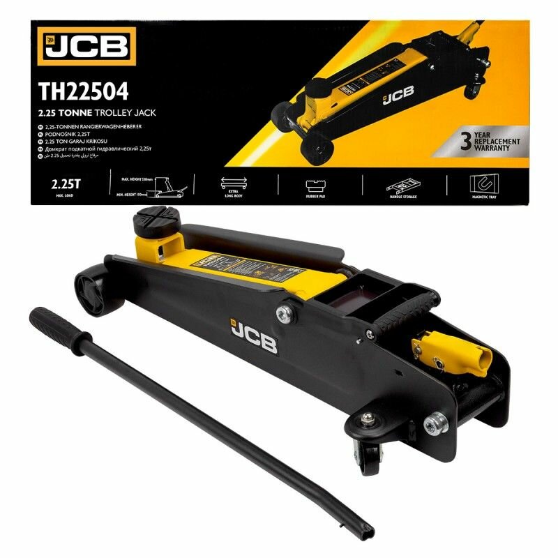 Домкрат JCB подкатной гидравлический 2,25т (h min 150мм, h max 530мм) JCB-TH22504